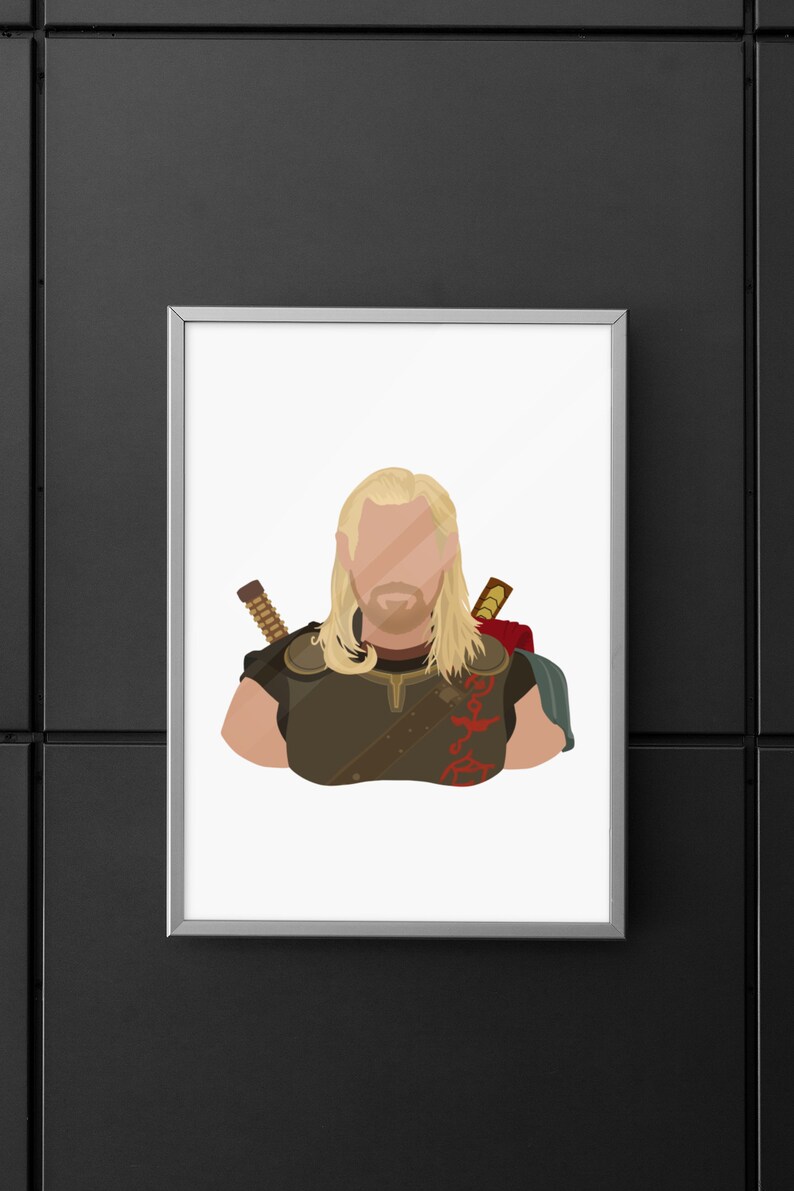 THOR Minimalist Print Portrait Poster Printable Wall - Etsy