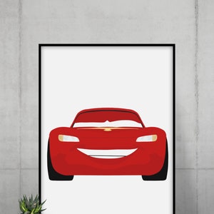 LIGHTNING MCQUEEN | Portrait | Poster | Printable Wall Art ...