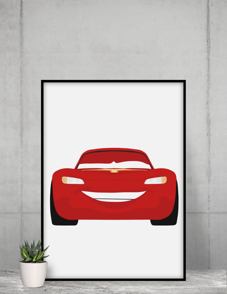 LIGHTNING MCQUEEN Portrait Poster Printable Wall Art - Etsy