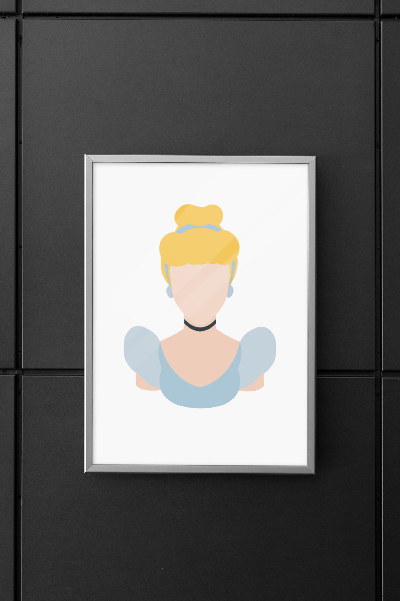CINDERELLA Princess Minimalist Print Portrait Poster - Etsy
