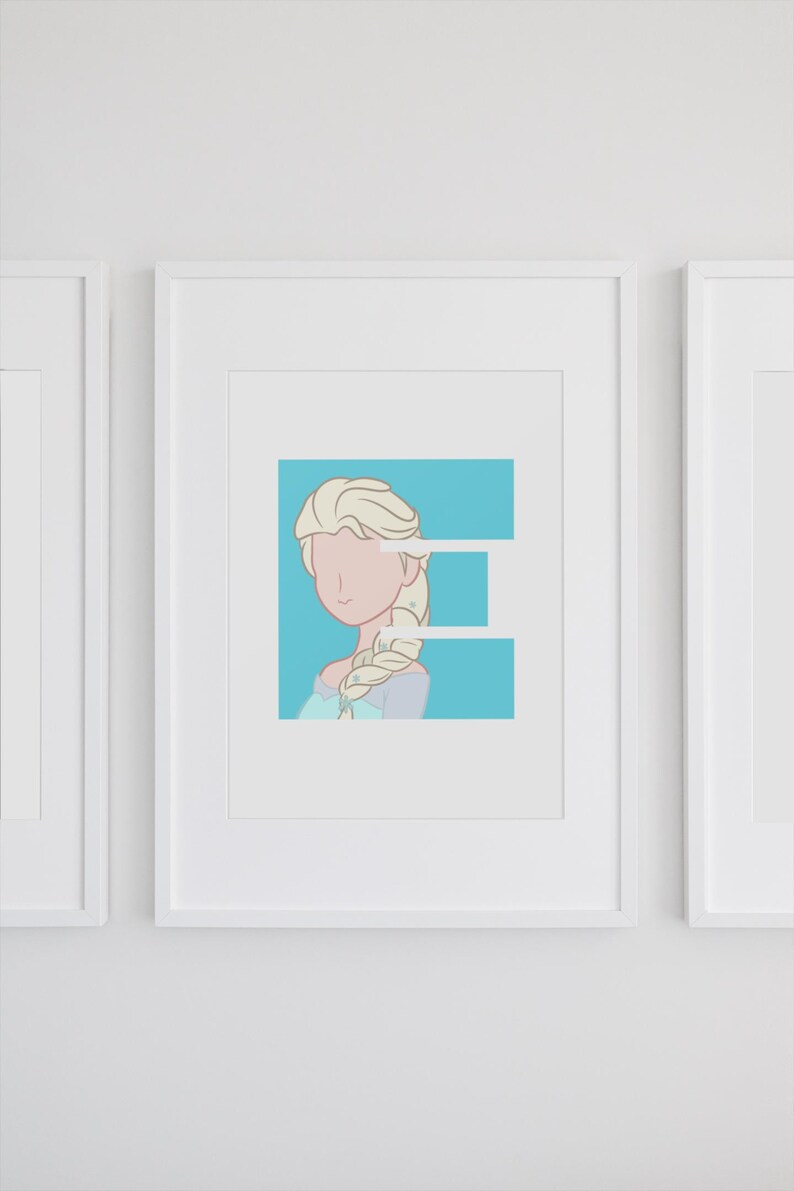E is for ELSA ... | Movie Minimalist Print | Portrait | Poster ...