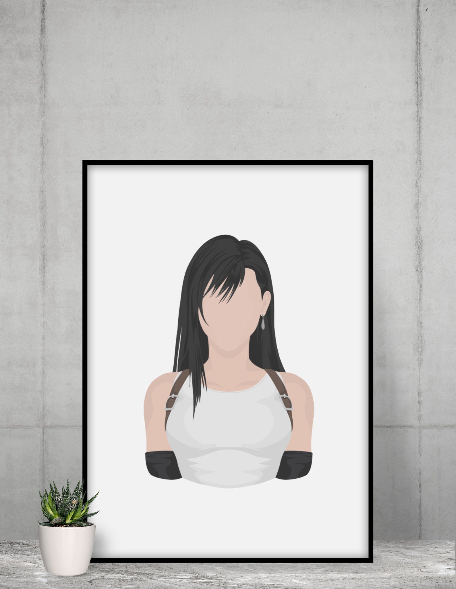 TIFA LOCKHART FFVII Minimalist Print Portrait Poster - Etsy