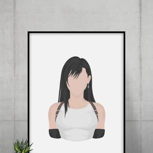 TIFA LOCKHART - FFVII | Minimalist Print | Portrait | Poster ...