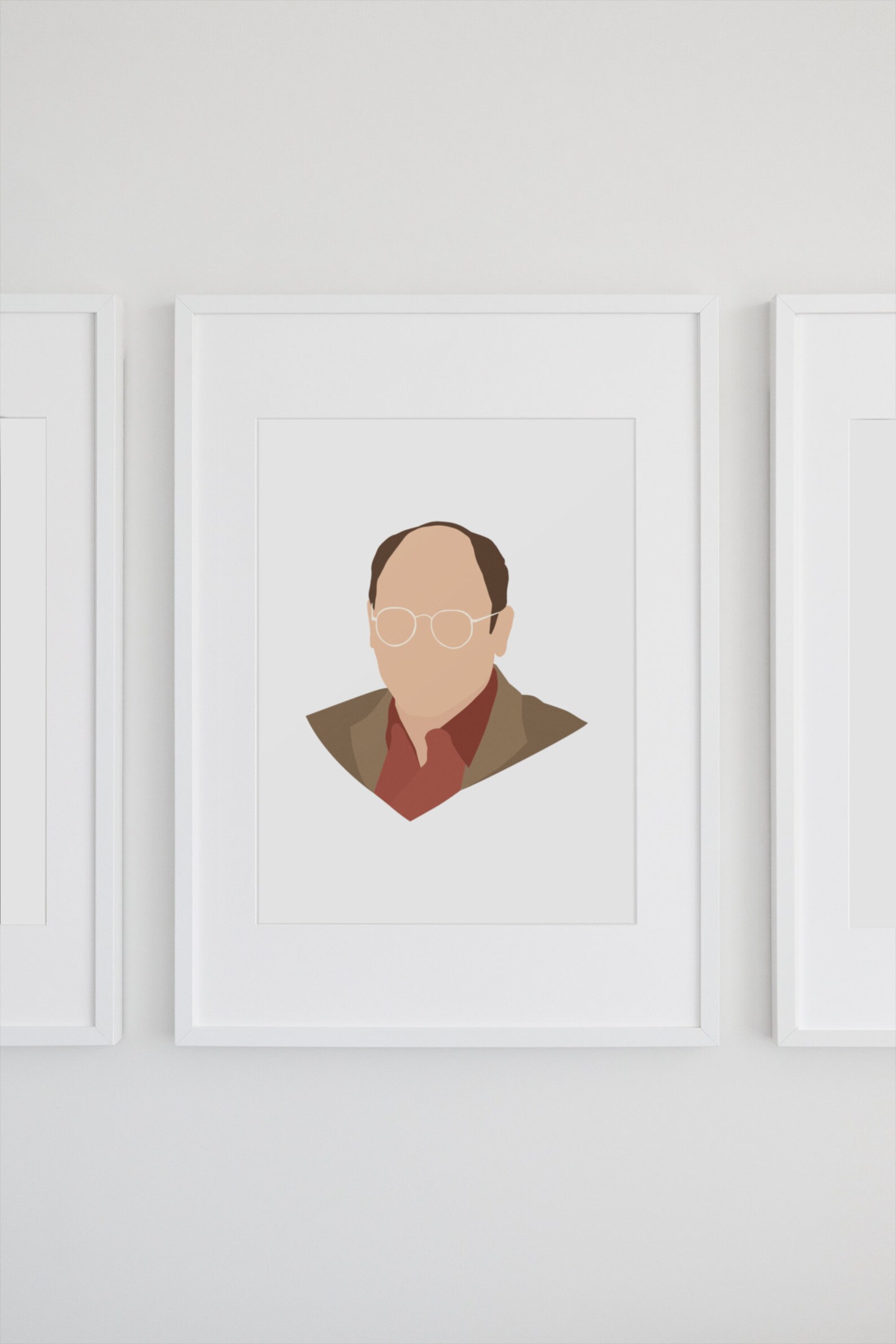 GEORGE COSTANZA | Character Minimalist Print | Portrait | Poster ...