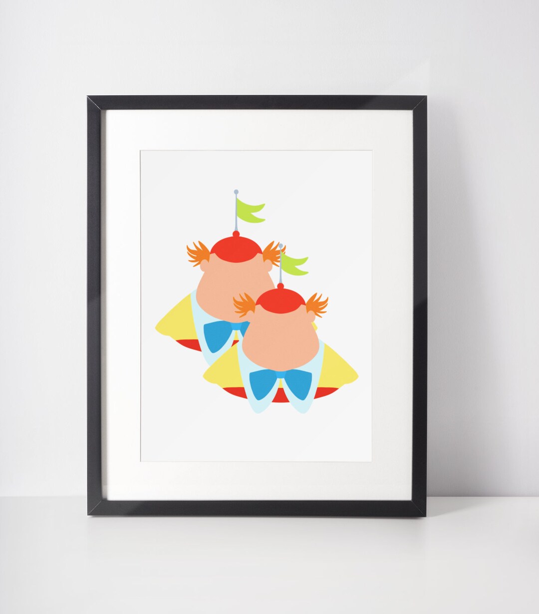 DWEEDLE DEE & DUM | Movie Minimalist Print | Portrait | Poster ...
