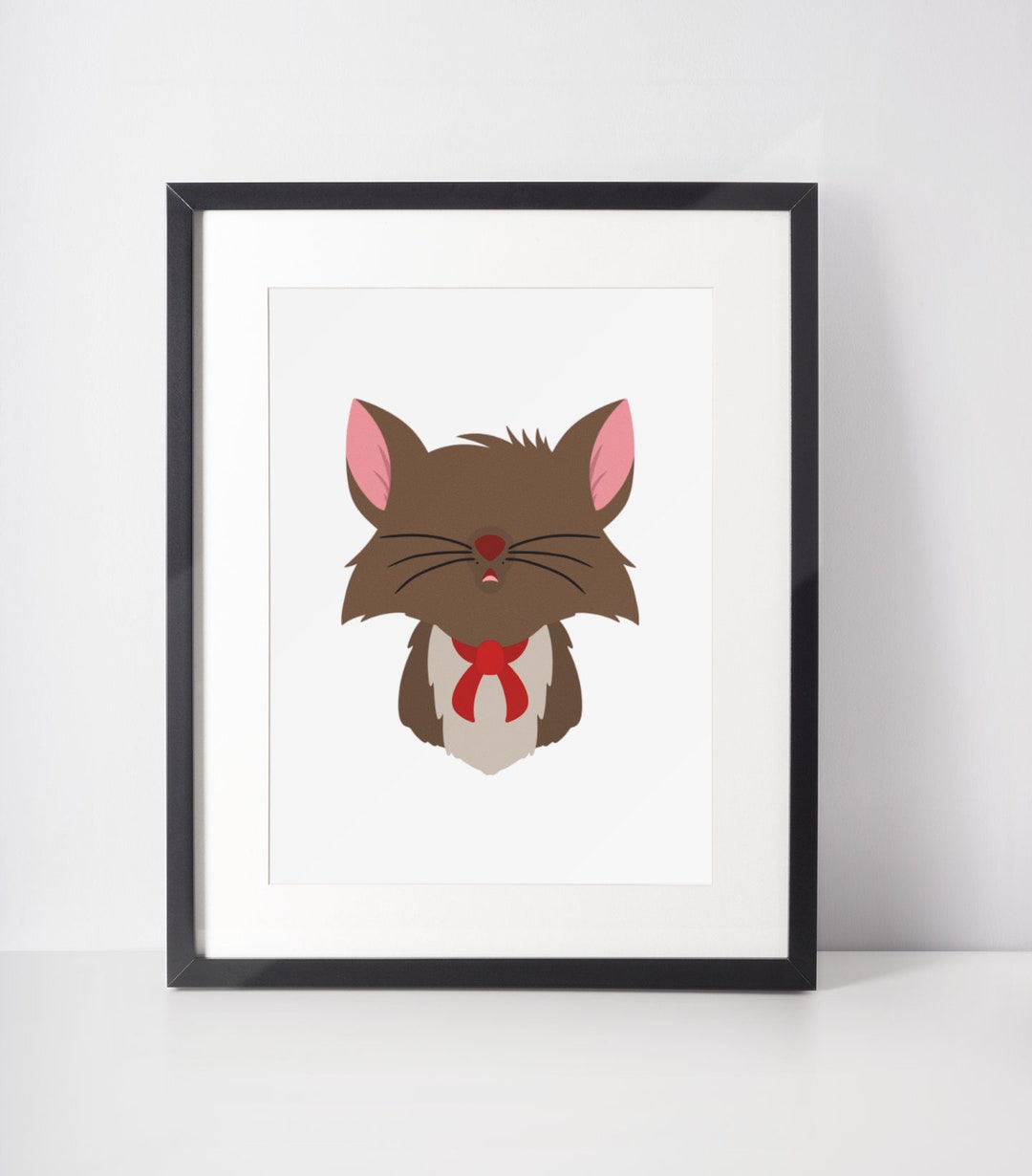 BERLIOZ | Cat Minimalist Print | Portrait | Poster | Printable Wall Art ...