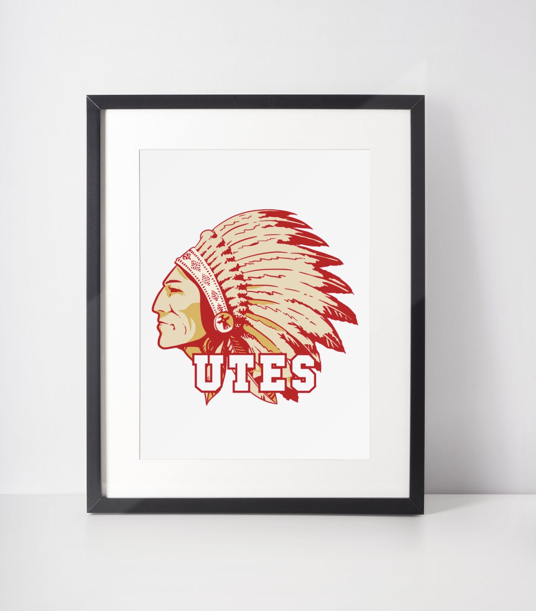 UTAH UTES | Minimalist Print | Poster | Printable Wall Art ...