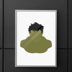 HULK | Minimalist Print | Portrait | Poster | Printable Wall Art ...