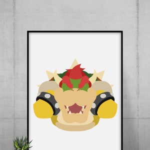 BOWSER | Digital Portrait Print | Illustration | Wall Art | Fan Art ...