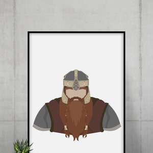 GIMLI | Minimalist Print | Portrait | Poster | Printable Wall Art ...