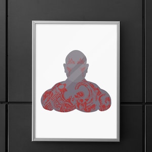 DRAX THE DESTROYER | Minimalist Print | Portrait | Poster | Printable ...