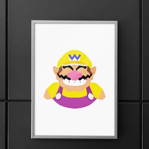 WARIO | Digital Portrait Print | Illustration | Wall Art | Fan Art ...