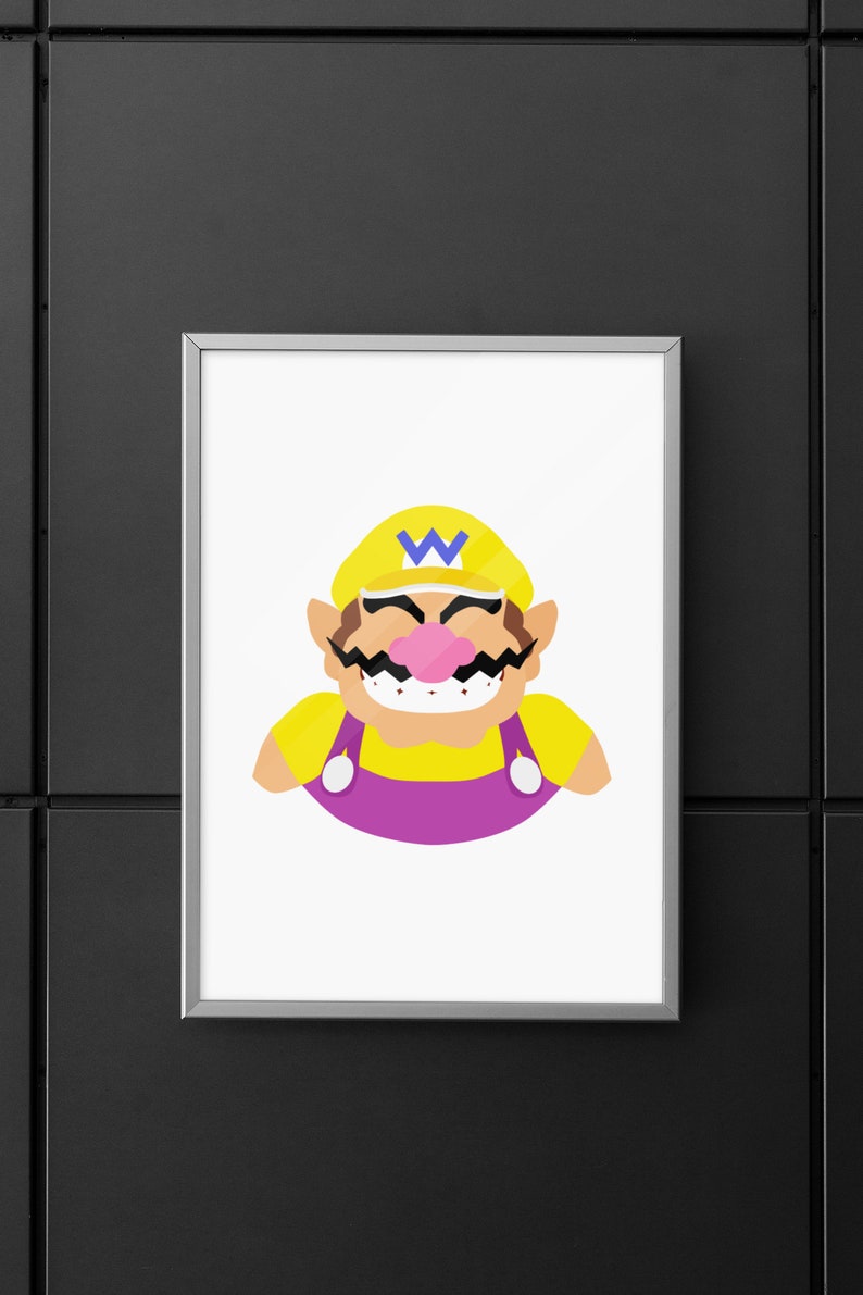 WARIO | Digital Portrait Print | Illustration | Wall Art | Fan Art ...