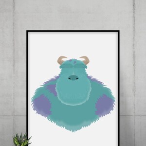 JAMES P. SULLIVAN Minimalist Print Portrait Poster Printable Wall Art ...