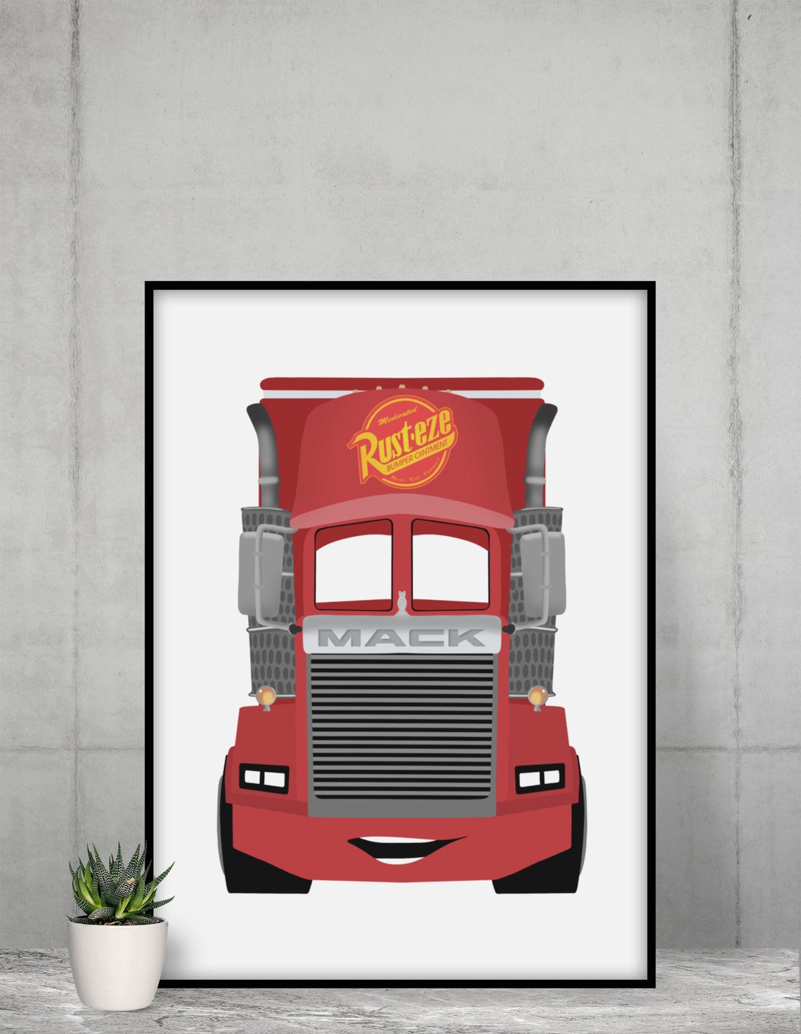MACK Portrait Poster Printable Wall Art Illustration - Etsy