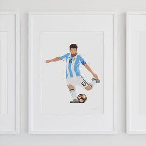 LIONEL MESSI | Minimalist Print | Portrait | Poster | Printable Wall ...