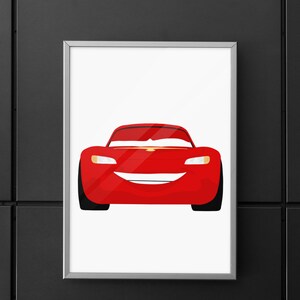 LIGHTNING MCQUEEN | Portrait | Poster | Printable Wall Art ...