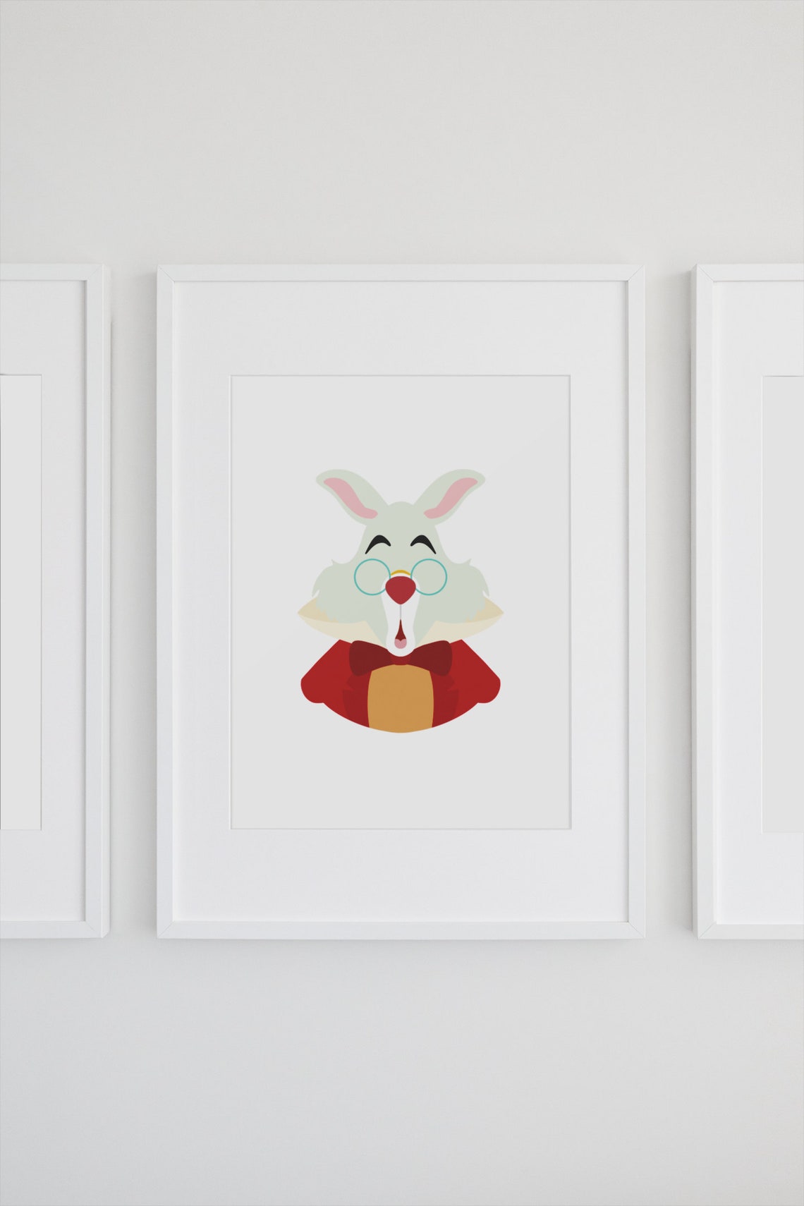 THE WHITE RABBIT Movie Minimalist Print Portrait Poster | Etsy