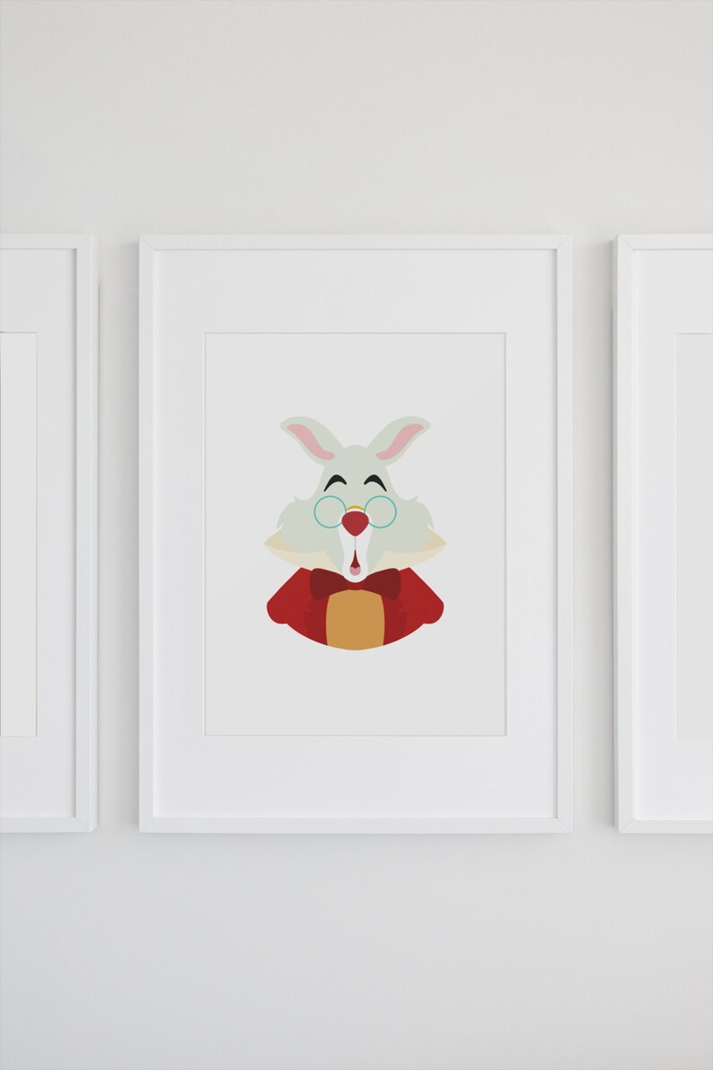 THE WHITE RABBIT Movie Minimalist Print Portrait Poster | Etsy