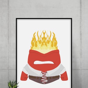 ANGER | Minimalist Print | Portrait | Poster | Printable Wall Art ...