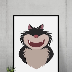 LUCIFER | Cat Minimalist Print | Portrait | Poster | Printable Wall Art ...