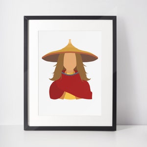 RAYA Minimalist Print Portrait Poster Printable Wall Art Illustration ...