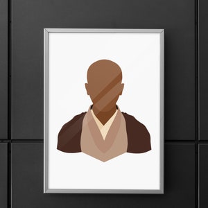 MACE WINDU | Minimalist Print | Portrait | Poster | Printable Wall Art ...