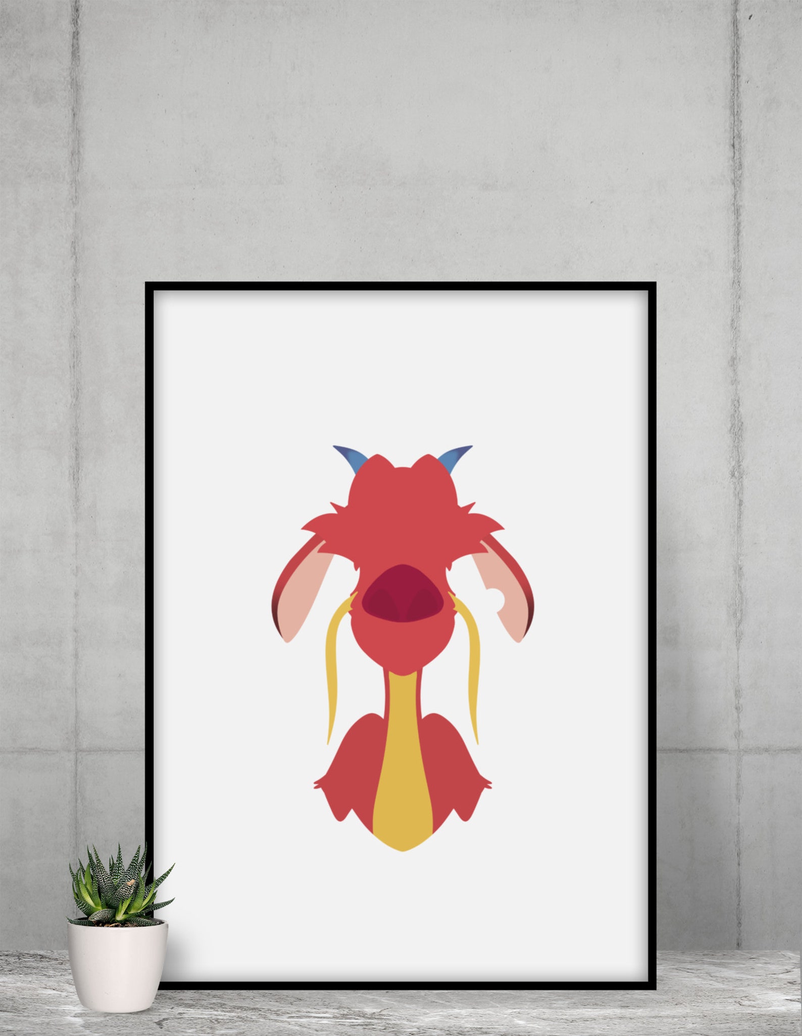 MUSHU | Princess Minimalist Print | Portrait | Poster | Printable Wall ...