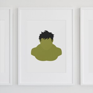 HULK | Minimalist Print | Portrait | Poster | Printable Wall Art ...