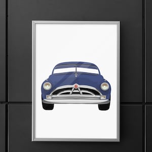 DOC HUDSON Portrait Poster Printable Wall Art Illustration Pixar Cars ...