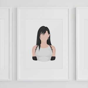 TIFA LOCKHART FFVII Minimalist Print Portrait Poster - Etsy