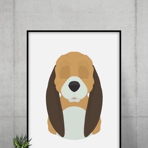 COPPER | Dog Minimalist Print | Portrait | Poster | Printable Wall Art ...