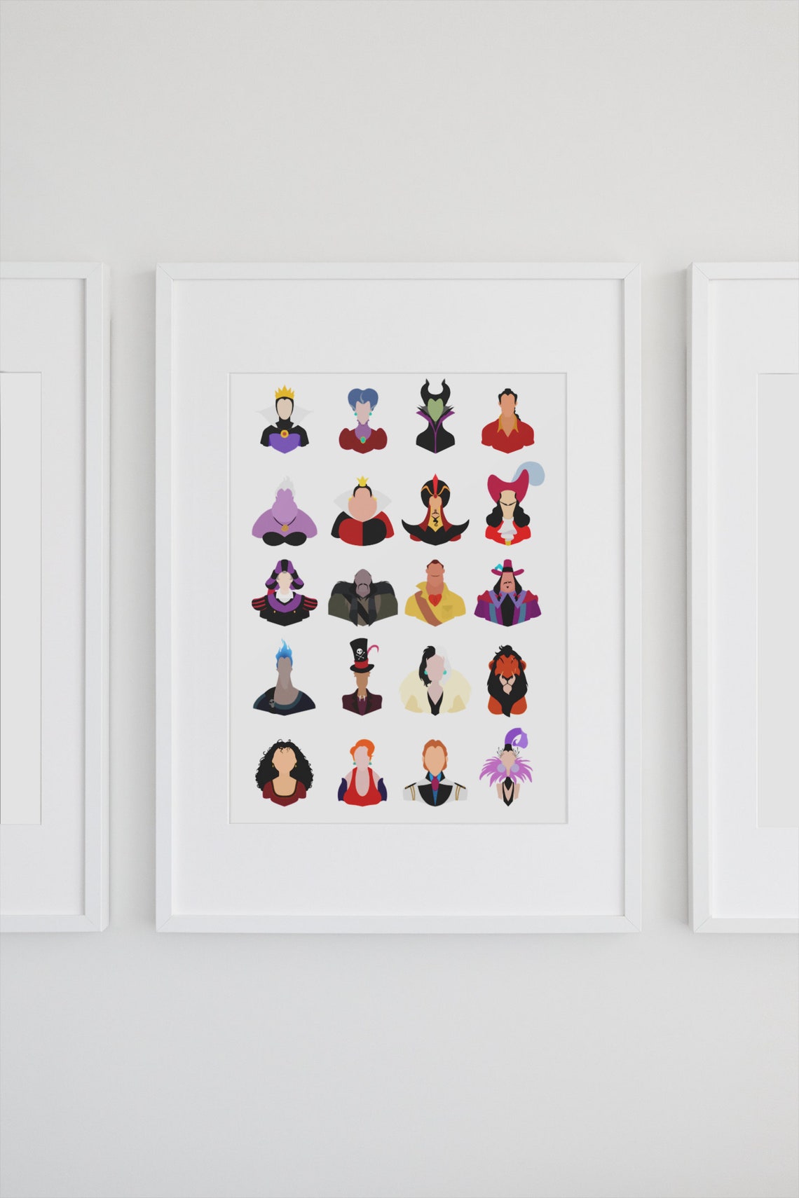 VILLAIN LINE-UP Villain Minimalist Print Portrait Poster - Etsy