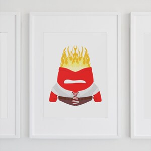 ANGER | Minimalist Print | Portrait | Poster | Printable Wall Art ...
