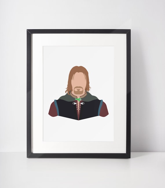 BOROMIR Minimalist Print Portrait Poster Printable | Etsy
