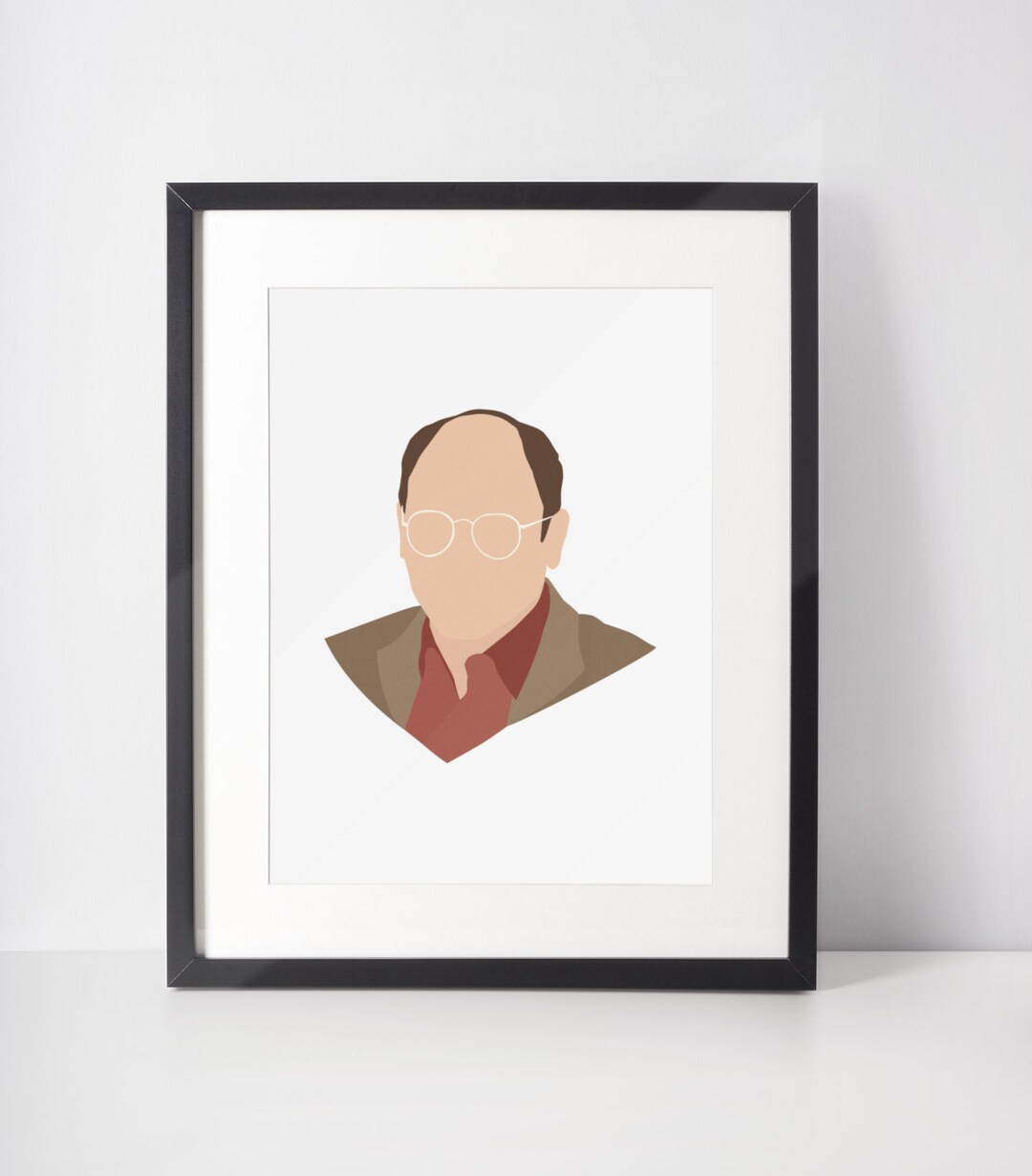 GEORGE COSTANZA | Character Minimalist Print | Portrait | Poster ...