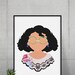 MARIBEL MADRIGAL | Minimalist Print | Portrait | Poster | Printable ...