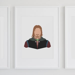 BOROMIR | Minimalist Print | Portrait | Poster | Printable Wall Art ...