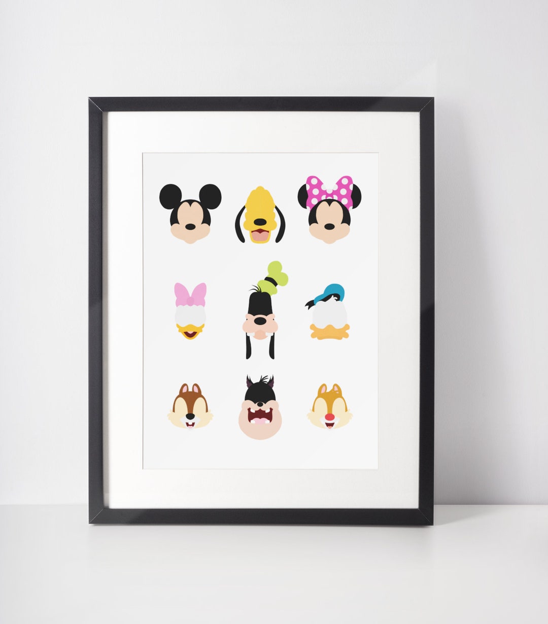 MICKEY & FRIENDS | Minimalist Print | Portrait | Poster | Printable ...