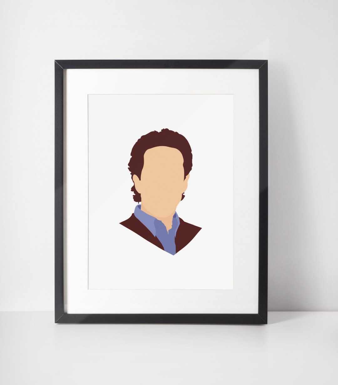 JERRY SEINFELD Character Minimalist Print Portrait Poster Printable ...