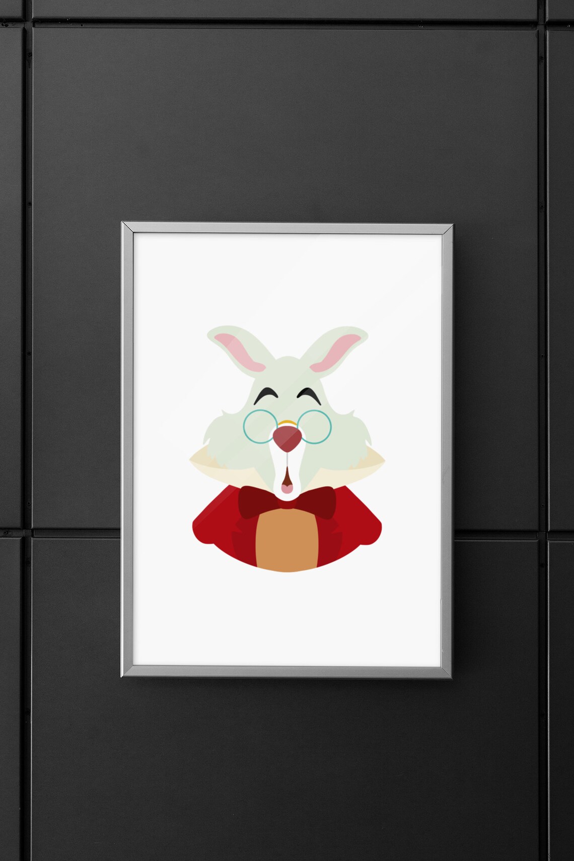 THE WHITE RABBIT Movie Minimalist Print Portrait Poster | Etsy