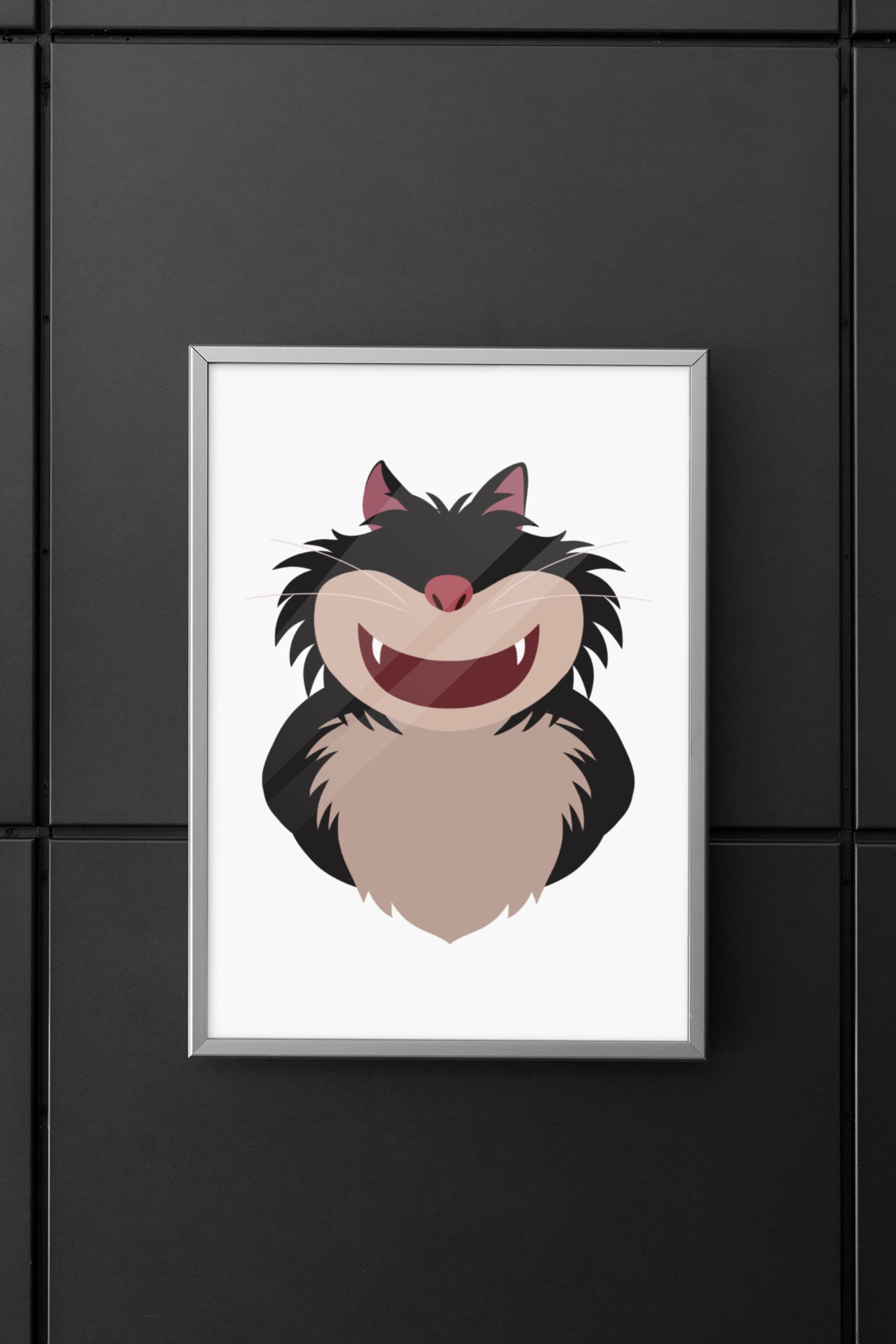 LUCIFER Cat Minimalist Print Portrait Poster Printable - Etsy