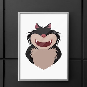 LUCIFER | Cat Minimalist Print | Portrait | Poster | Printable Wall Art ...