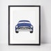 DOC HUDSON Portrait Poster Printable Wall Art Illustration Pixar Cars ...