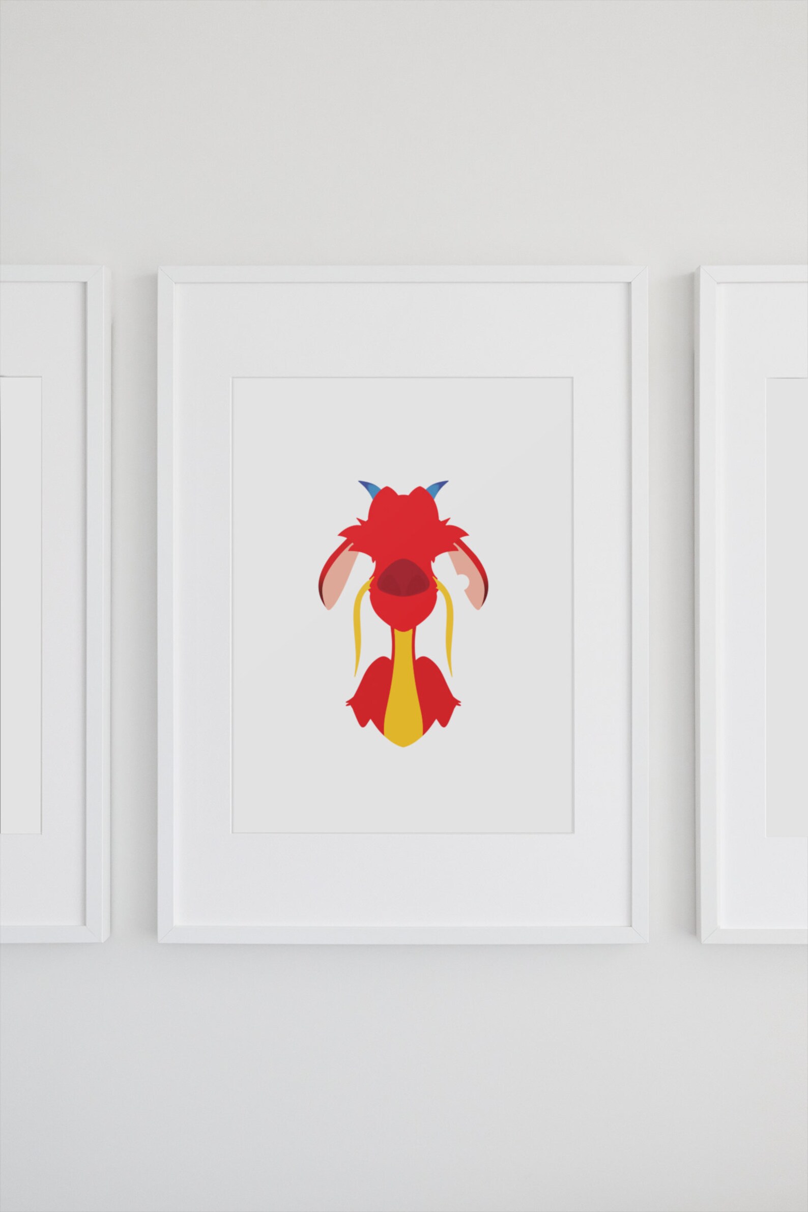 MUSHU | Princess Minimalist Print | Portrait | Poster | Printable Wall ...