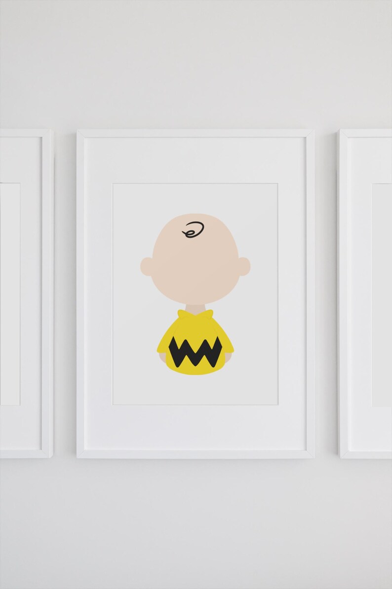 CHARLIE BROWN | Character Minimalist Print | Portrait | Poster ...