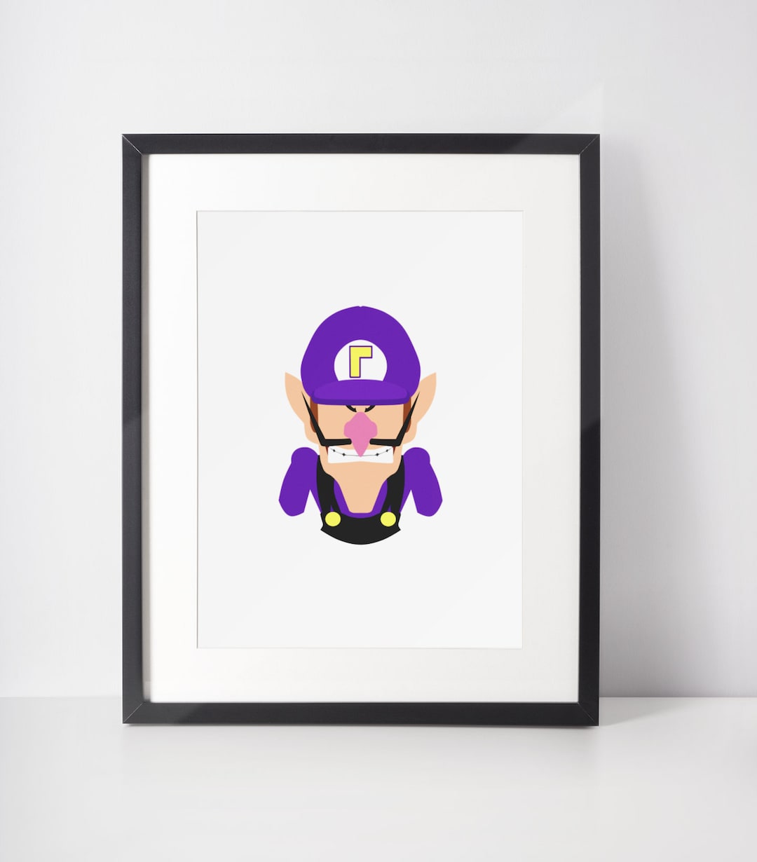 WALUIGI | Digital Portrait Print | Illustration | Wall Art | Fan Art ...