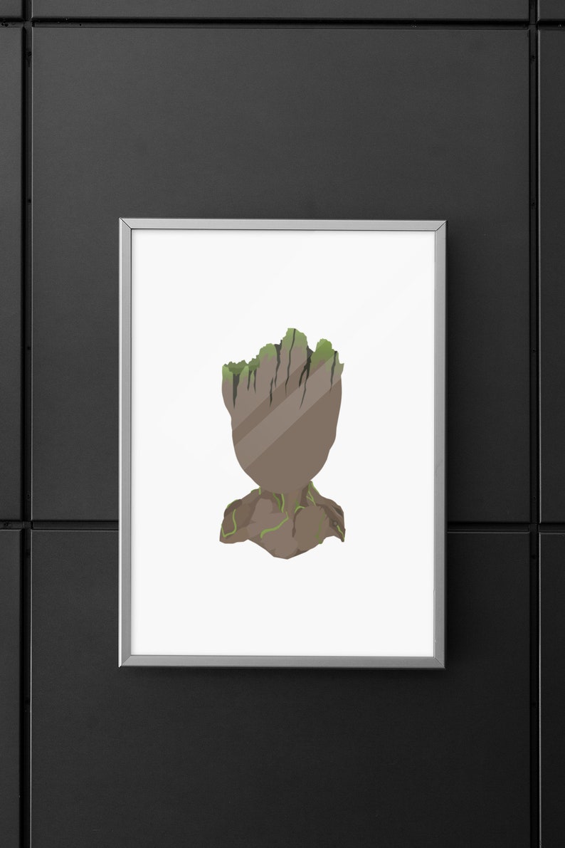 GROOT Minimalist Print Portrait Poster Printable Wall - Etsy