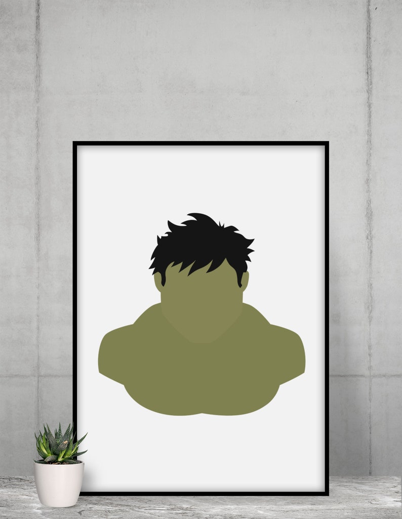 HULK | Minimalist Print | Portrait | Poster | Printable Wall Art ...