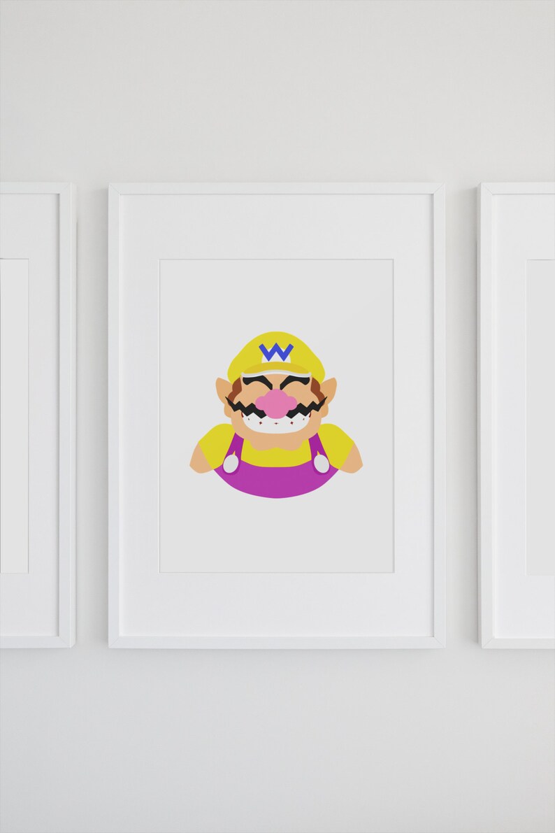 WARIO | Digital Portrait Print | Illustration | Wall Art | Fan Art ...